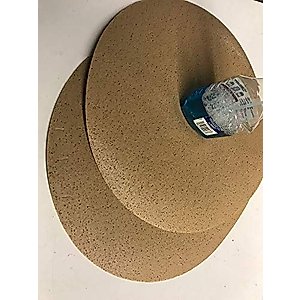 Anti-Skid Eco Cork Wood Lazy Susan Matting for Kidney, Full Circle & D-Shaped Wood Lazy Susans, Anti-Skid Matting Kidney Shaped, 28"
