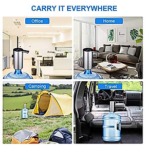 Auto Bottled Water Pump with Volume Control Wireless Water Dispenser Rechargeable Gallon Water Bottle Jug Dispenser Pump