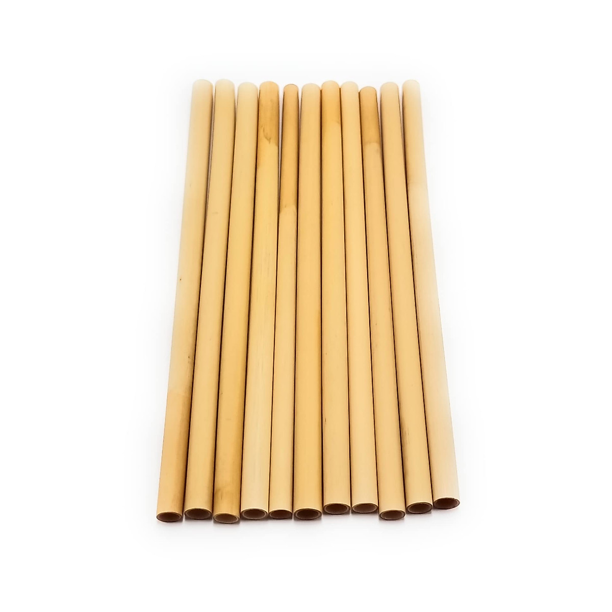 EcoAmiga Bamboo Straw, 8 Inch Reusable & Biodegradable Organic Bulk Straws – Great Ecological Alternative to Plastic Straws (Reed)
