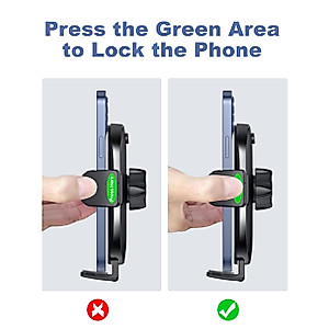 Universal Car Phone Holder Mount for Dashboard Windshield, Military Hands-Free Cell Phone Stand Automobile Cradles Truck Accessories Fit for All iPhone Android Smartphones