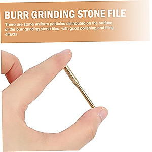 Angoily 8 Pcs Chainsaw File Deburring Tool Electric Sharpener Chain Tool Burr Grinding Burr Grinding File Home Sharpener Practical Diamond Chainsaw Sharpener Diamond Sharpening Wheel Pack