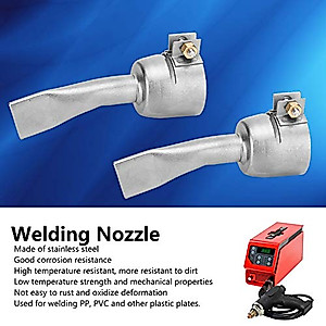 Heat Gun Nozzle, 2pcs Hot Air Gun Welding Nozzle, Stainless Steel Hot Air Gun Nozzle Replacement, High Strength, Good Plasticity, 32mm Inner Diameter, 20mm Nozzle Width