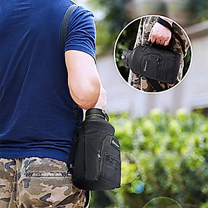 BUZIO Water Bottle Holder Carrying Pouch for 64 oz Bottles - Carry, Protect and Insulate Your Flask with This Military Grade Carrier an Adjustable Padded Shoulder Strap