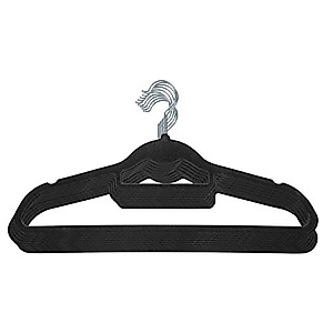 IRIS USA 586950 IRIS Non-Slip Clothes Hanger, Black, Set of 10, 10 Piece