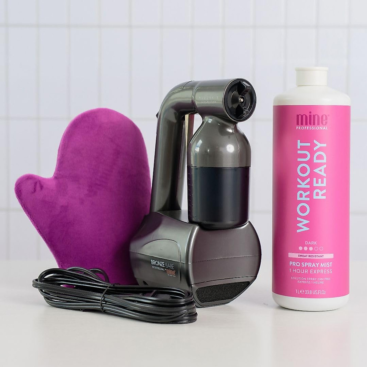 Mine Self Tanning Mitt | Bronze On - Sunless Tanner Applicator Glove with Thumb, Streak-Free, Velvety Soft, Washable, Reusable, Face & Body, Great for Foam, Mousse, Gradual Lotion, & Drops