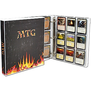 UniKeep Card Storage Case for Magic The Gathering Game with 20 Playing Card Pages - Holds up to 360 MTG Cards (Flames)
