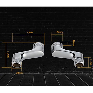 ONEMTB Bathtub Faucet Adapter Claw Footed tub Shower kit Brass Faucet Shower adapterBrass Bath Faucet Fittings Faucet Adjustable Swing arms,Chrome C (Color : Chrome C)