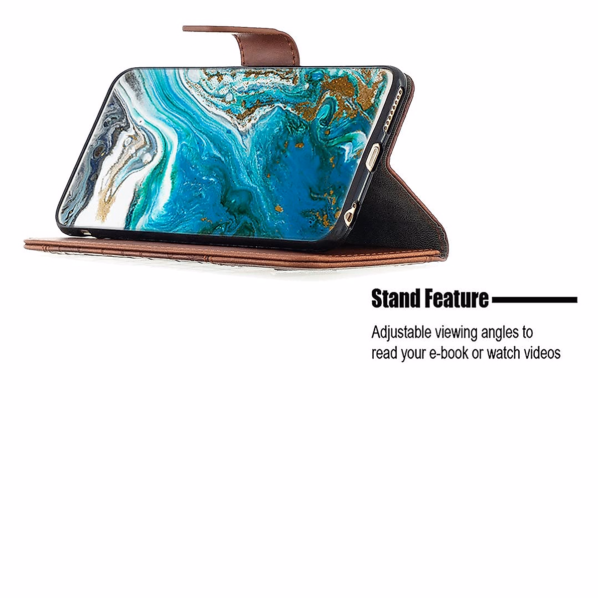 Case for Sony Xperia Z5 Premium Case Compatible with Sony Xperia Z5 Premium Phone Case Flip Stand Cover Stitching Style Wallet Case Brown