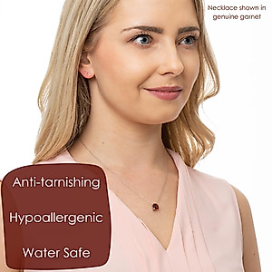 Cushion Cut Blue Topaz Necklace 925 Sterling Silver 18In Adjustable Chain Lobster Claw 8mm Topaz Pendant December Birthstone Necklace for Women Gemstone Necklace Birthstone Charms Birthstone Jewelry