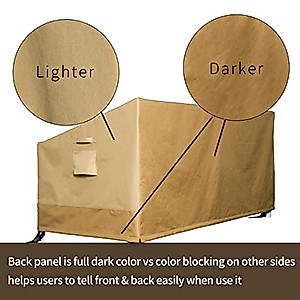 Outdoor Patio Furniture Loveseat Cover, 78" W x34 Dx32, Golden Horn