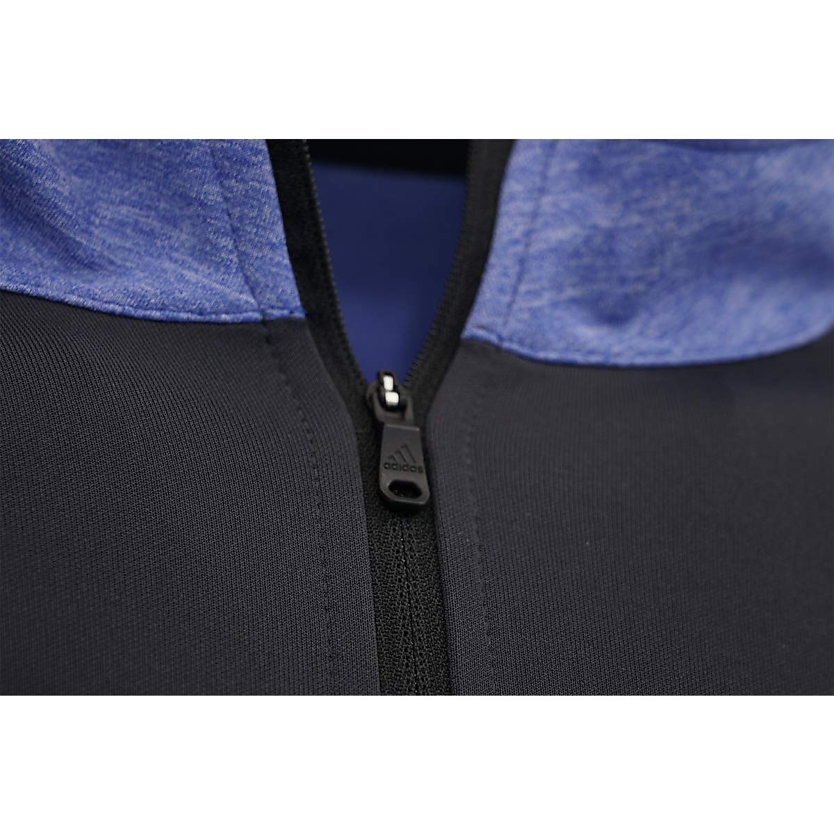 Adidas Lightweight Quarter-Zip Pullover XL Collegiate Royal Heather/ Carbon