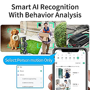 Wireless Solar Outdoor Security 2K PTZ AI Motion Detection Audio WiFi Camera,Home Security,Spotlight Colorful Night Vision,360 View,IP65 Waterproof,PIR Alarm,Rechargeable Battery,2-Way Talk,SD /Cloud