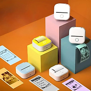 Printago - Mini Pocket Printer, Print Pod, Wireless Inkless Mini Printer, 2023 New Portable Instantly Sticker Printer, Mini Photo Printer With Paper, Inkless Printer, DIY Scrapbook (2*printer paper)