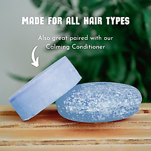 Clever Yoga Wave Fresh Linen Shampoo Bar - Moisturizing & Handmade Vegan Bar for Shiny Hair, Natural, Organic & Non-GMO Shampoo for Women & Men, 2.3 oz, Long-Lasting (80-120 Uses)