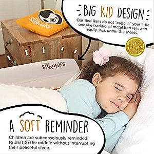 {2-Pack} Shrunks Inflatable Bed Rail for Toddlers, Kids, Adults, and Elderly | Portable Bed Bumpers for Toddlers Travel or Home | Blow Up Bed Guard Rail for Twin, Full, Queen, King Size Beds