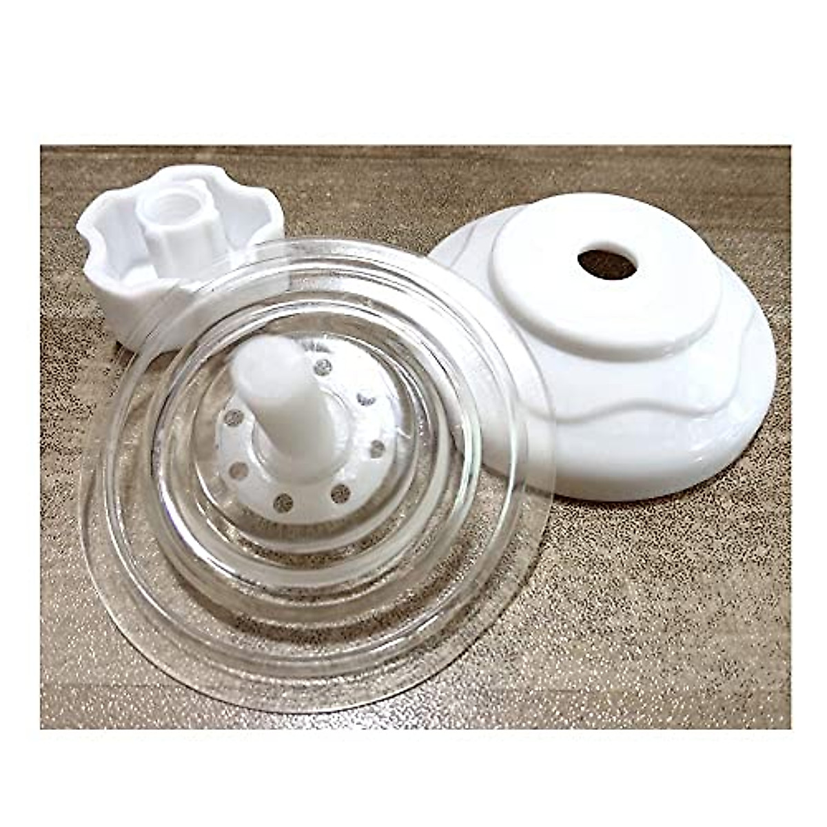 DANXQ Manual Tighten Adjustment Rotary Nut Screw Suction Cup,with Exhaust Groove,for Bathroom/Kitchen/Aquarium,Diameter 6.5 CM,Screw Diameter 8 mm