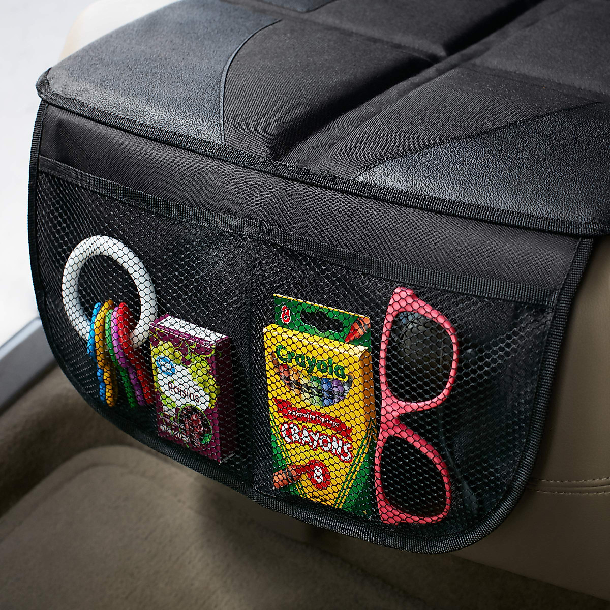 Magnelex Car Seat Protector, Largest Cover, Extra Thick Padding and Waterproof 600D Polyester, 2 Large Pockets, Front or Rear Use, Latch Compliant Car Seat Protector