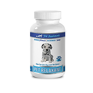 PET SUPPLEMENTS & NUTRITION LLC Dog Anxiety aid - Dog Relaxant - Anxiety and Stress Relief - Calm Aggression - Natural Herbs - Chamomile Calming aid for Dogs - 1 Bottle (90 Treats)