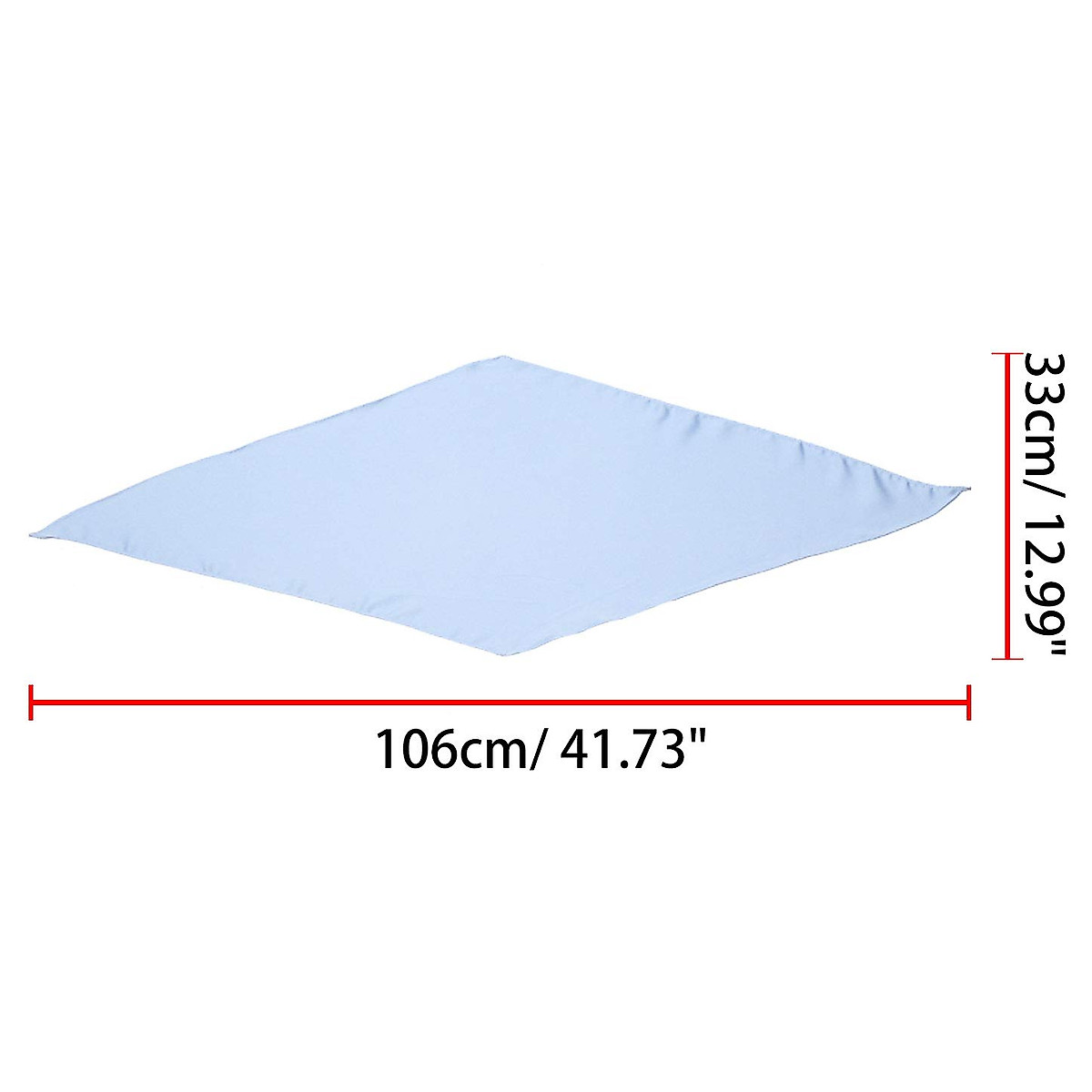 Allegra K Solid Color Rhombus Neck Scarf Scarves Skinny Long Neckerchief for Women Light Blue