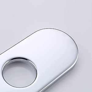 Wovier Faucet Plate,Chrome Sink Hole Cover Plate,6" Circular Escutcheon Plate 304 Stainless Steel Deck Plate for 1 or 3 Hole Bathroom or Kitchen Sink Faucet Mixer Tap