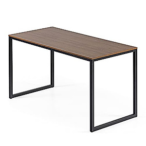 ZINUS Jennifer 55 Inch Black Frame/ Computer Workstation, Office Desk, Easy Assembly, Brown