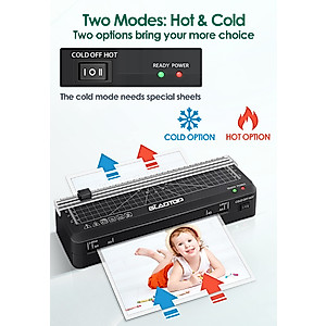 A4 Laminator, 9 inches Laminator Machine Built in Paper Trimmer with 30pcs Thermal Laminating Pouches Sheets, Corner Rounder, 70s Fast Warm-up, Portable Personal Laminator for Home/Office/School