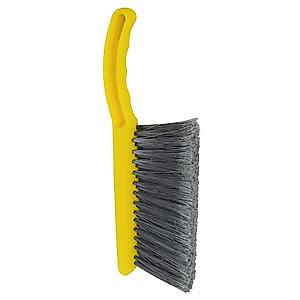 Rubbermaid Commercial 8 Inch Counter Brush, Flagged Polypropylene Fill for Smooth Surface Sweeping, Yellow, 12.5", for Bathroom/Shower/Floor Tile/Decks/Car Tires/Outdoor
