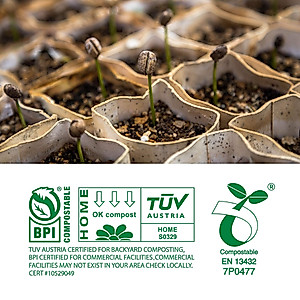 Moonygreen 100% Compostable Trash Bags, 2.6 Gallon+3 Gallon, each 100 Count, Extra Thick 0.87 Mils, Food Scrap Small Kitchen Waste Bags, US BPI ASTM D6400 and Europe OK Compost Home Certified