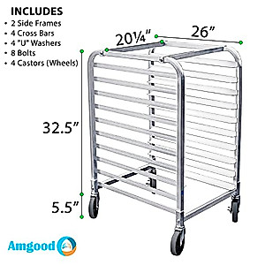 Winco Pan Rack, large, Silver