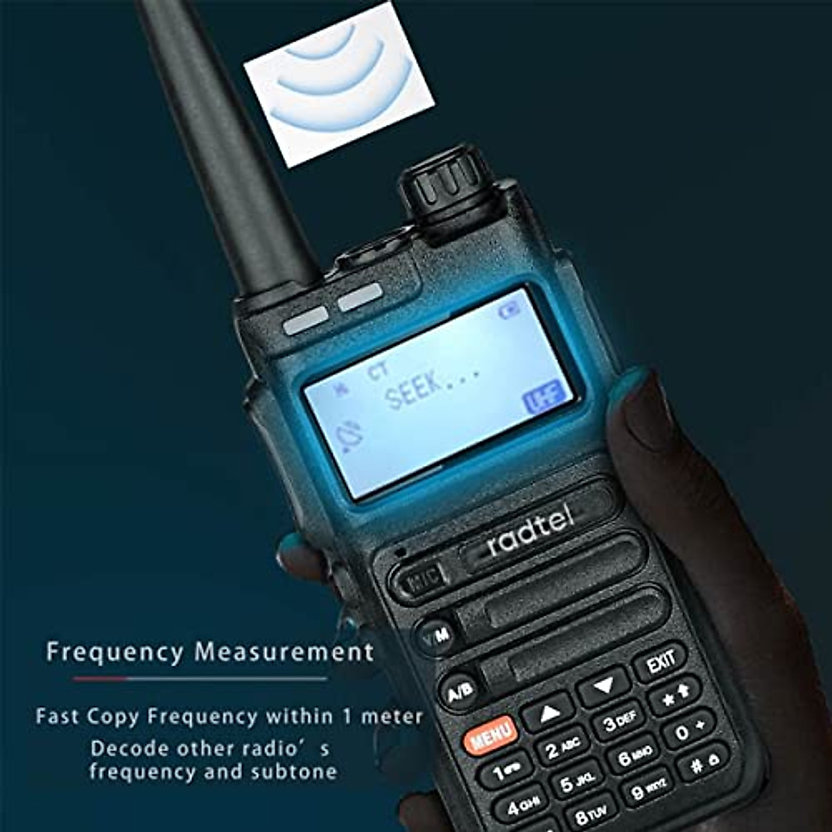 Radtel RT-610 Dual Band GMRS Radio Portable 5w Walkie Talkie with NOAA Scanning and Receiving Ham Two-Way Radio Long Range Handheld