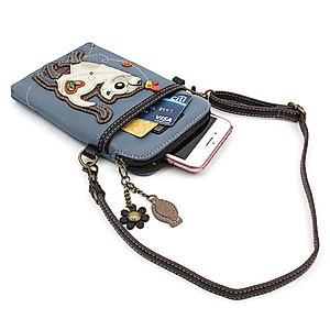 Chala Slim Cat Cellphone Crossbody Handbag - Convertable Strap, Cat Lovers Gift