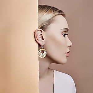 FRONT LINE JEWELRY SW Native American Earrings Copper Hoop Earrings in a Sunburst Design Perfect for Women Who Appreciate Native American Jewelry.