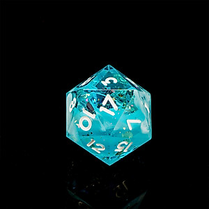 DND Polyhedral Dice Set RUNFNG Resin Sharp Edge D&D Dice 7PCS D+D Transparent RPG Dice for Dungeons and Dragons Accessories, Role Playing Table Game, Warhammer with Metallic Box