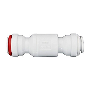 John Guest 3/8 Inch Imperial Single Check Valve, Push to Connect Plastic Plumbing Fitting, 3/8SCV-US