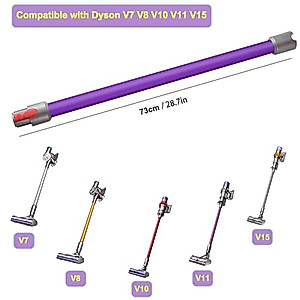 Qygba Replacement Wand Tube for Dyson Stick V15 V11 V10 V8 V7 Vacuum Parts, Extension Vacuum Replacement Parts, 28.7 In (Purple)