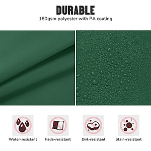 Yescom 64"x47" Deluxe Outdoor Swing Canopy Replacement UV30+ 180gsm Porch Top Cover for Patio Yard Seat Green