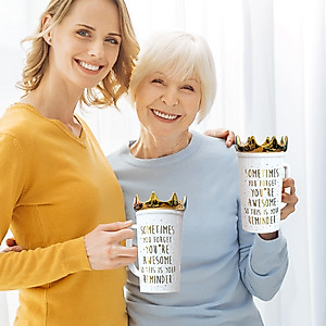inspirational Gifts for Women, Sometimes You Forget Your Awesome Gifts, Birthday Gifts for Women, Spiritual Gifts, Birthday Gifts for Best Friend, Coworker, Grandma, Aunt, Sister, Daughter - 19 Oz Mug