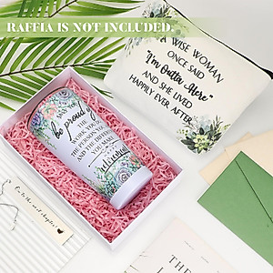 4 Pcs Retirement Gift for Women 2024 Happy Retirement Presents 20oz Stainless Steel Tumbler Makeup Bag Bookmark Set Retired Gifts Box for Mom Grandmom Teacher Coworker Nurse(Warm Style)