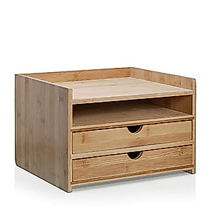 Prosumer's Choice 3-Tier Bamboo Desktop Organizer/Desk Accessories with US Letter Paper Size Drawers for Home/Office| Letter Tray for Folders, File,Mail Sorter Rack/Document Holder