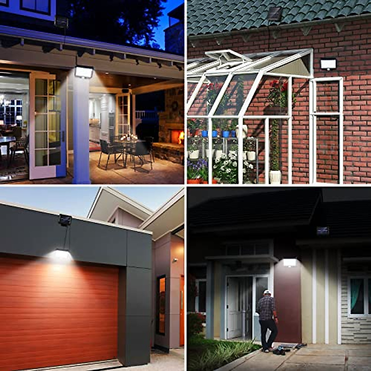 Bellanny Solar Outdoor Flood Light, 6500K 56 LEDs Dusk to Dawn Motion Sensor Light with 16.5ft Cable, IP65 Waterproof Wall Security Light with Separated Solar Panel, for Indoor, Outside, Yard, Garden