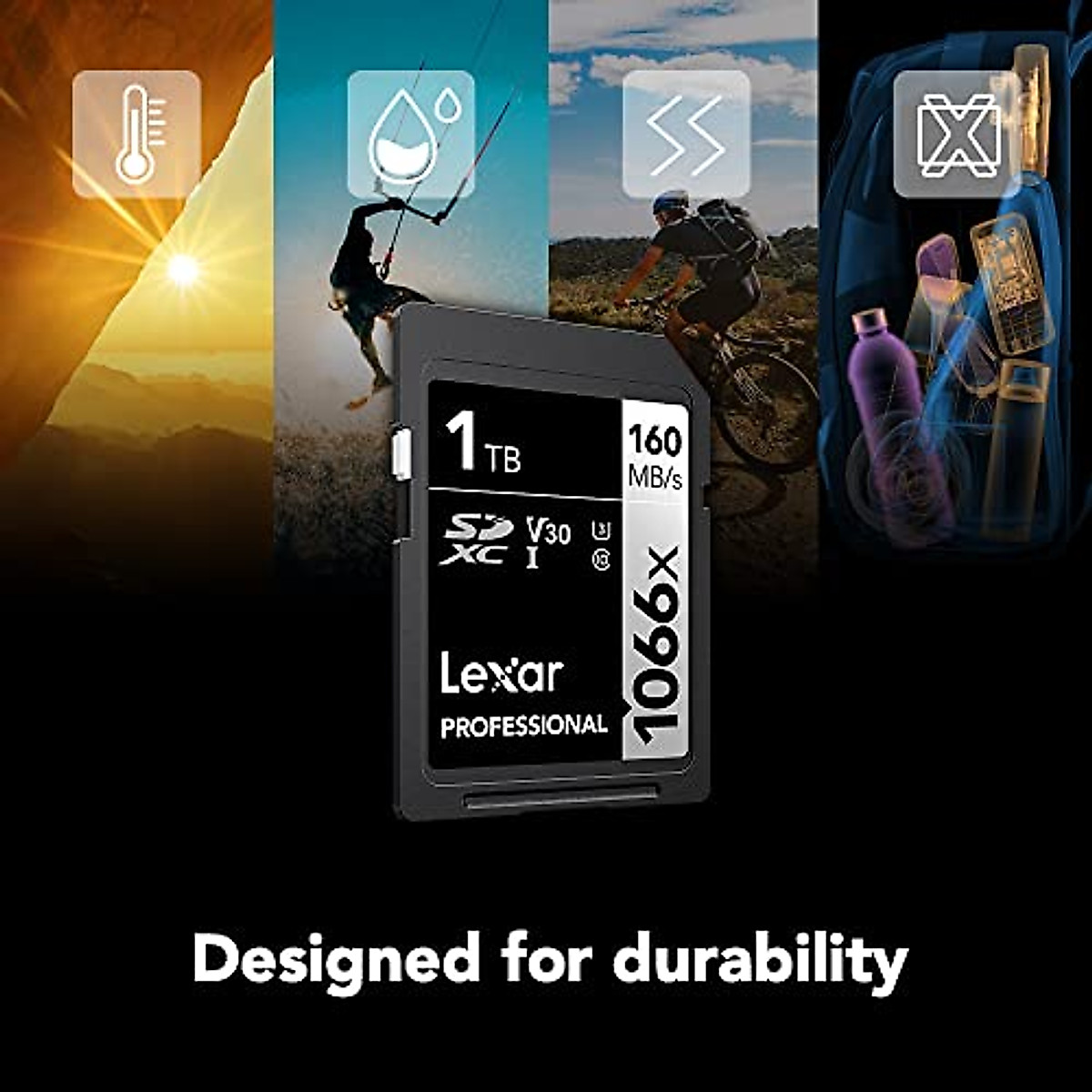 Lexar Professional 1066x 256GB SDXC UHS-I Memory Card SILVER Series, C10, U3, V30, Full-HD & 4K Video, Up To 160MB/s Read, for DSLR and Mirrorless Cameras (LSD1066256G-BNNNU)
