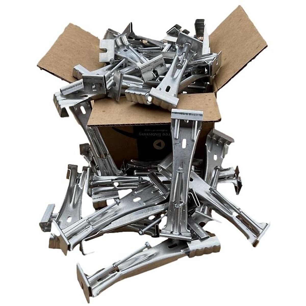 6 Inch Quick Hidden Rain Gutter Hanger Bracket Incudes Pre-Inserted Screw (50 Pack)