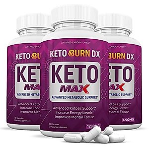 (3 Pack) Keto Burn DX Max Pills 1200MG Includes Includes Apple Cider Vinegar goBHB Exogenous Ketones Advanced Ketosis Support for Men Women180 Capsules