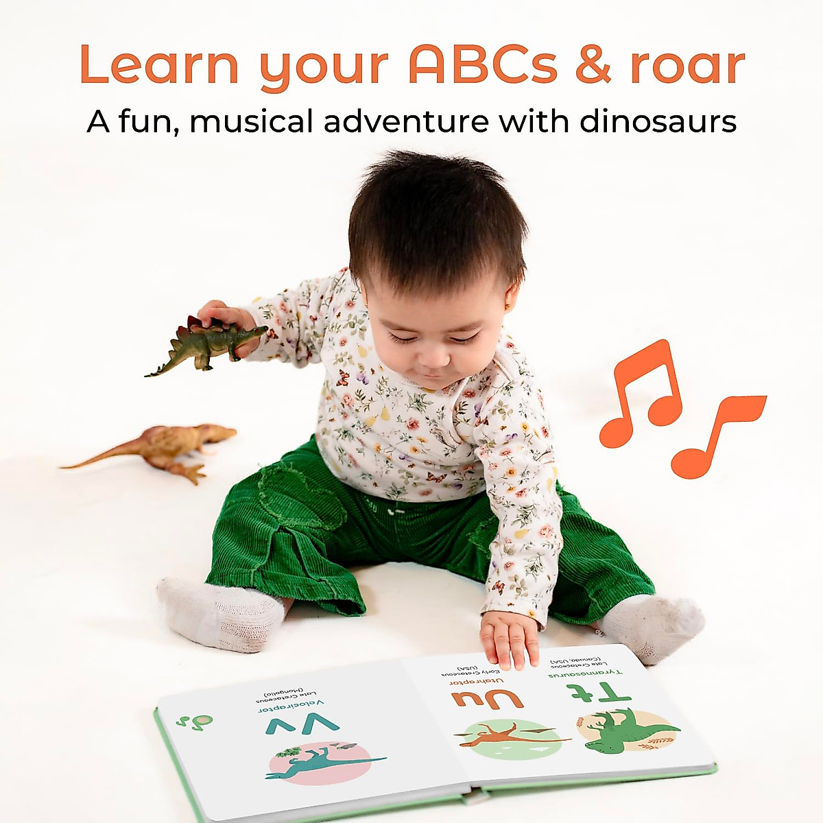 Cali's Books Dinosaur Book | ABC Learning for Toddlers | Sound Books for Toddlers 1-3 and 2-4 | ABC Song | Musical Books for Toddlers 1-3 (Dinosaur Alphabet)