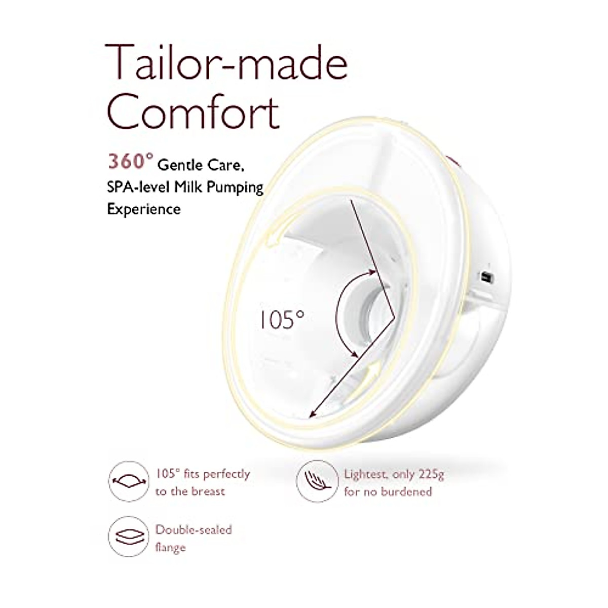 Momcozy M5 Hands Free Breast Pump, Double Wearable Breast Pump of Baby Mouth Double-Sealed Flange with 3 Modes & 9 Levels, Electric Breast Pump Portable - 24mm, 2 Pack Cozy Red