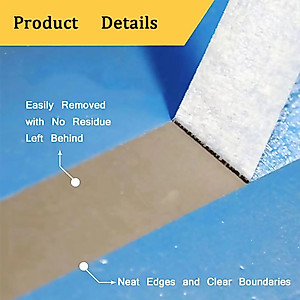 Lazybug studio Masking Tape 1 inch 12 Pack, Adhesive Painting Tape Bulk for General Purpose Use, 1 inch x 55 Yards x 12 Rolls, 660 Yards in Total