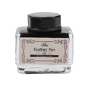 Zopsc Retro Leather Notebook with Fountain Pen with Pen Ink, Dip Pen Set Calligraphy Pen Notebook,Leather Notebook Quill Pen for Gift (red) (black)