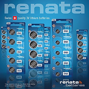 Renata CR2032 Batteries - 3V Lithium Coin Cell 2032 Battery (10 Count)