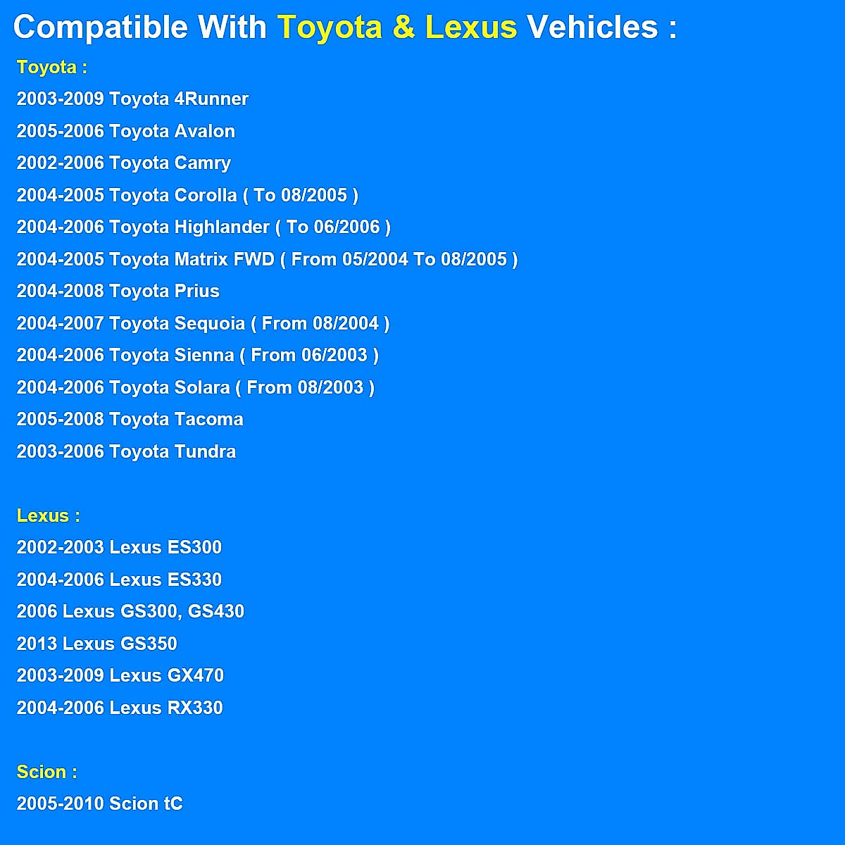 Gas Cap, Fuel Cap Replace 77300-47010, 7730047010 Compatible with Toyota - 2004-2008 Toyota Prius, 2003-2009 4Runner GX470, 2002-2006 Camry, 2005-2007 Sequoia, 2003-2006 Tundra, 2005-2008 Tacoma, More