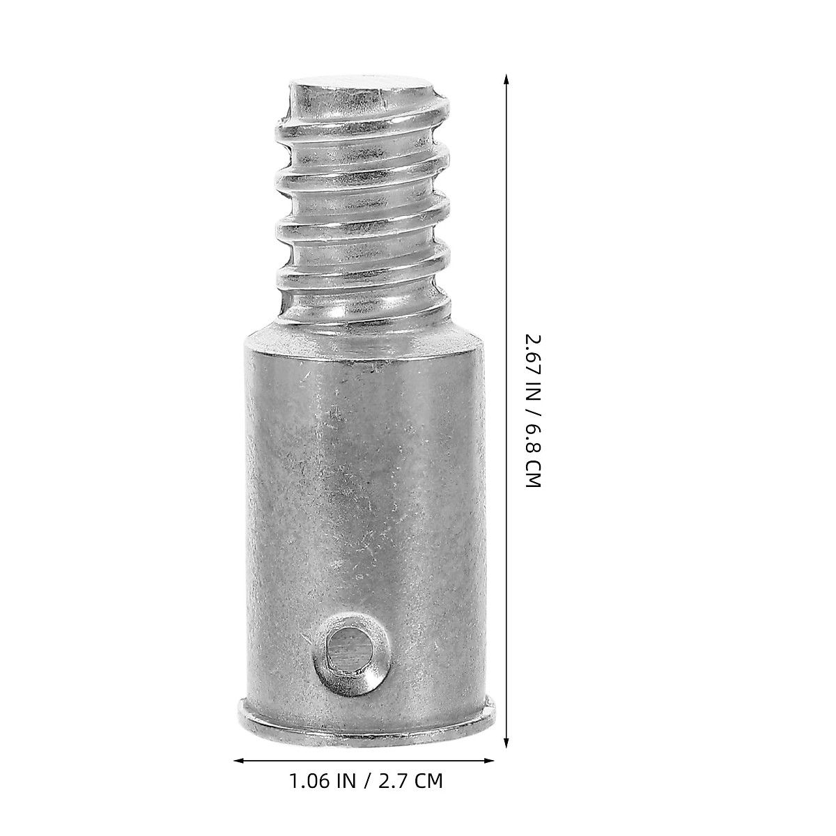 minkissy Mop Head Threaded Broom Handle Kit Threaded Tip Adapter Threaded Tip Replacement Telescoping Pole Adapter Extension Pole Adapter Aluminum Broom Pole Tip Aluminum Alloy Silver